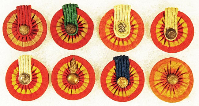 Hat cockades worn during the Spanish American War and Philippines ...