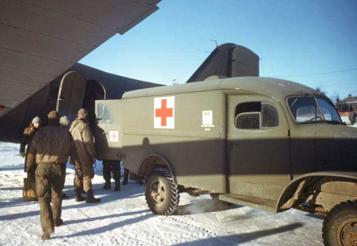 These rare WWII photos show US Army and Navy vehicles in original color