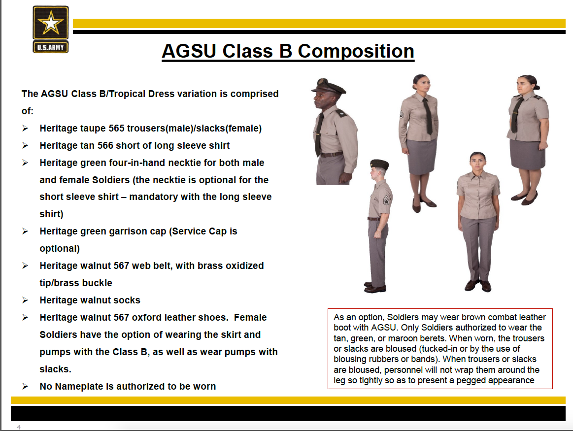 Army announces update to Class B Army Green Service Uniform
