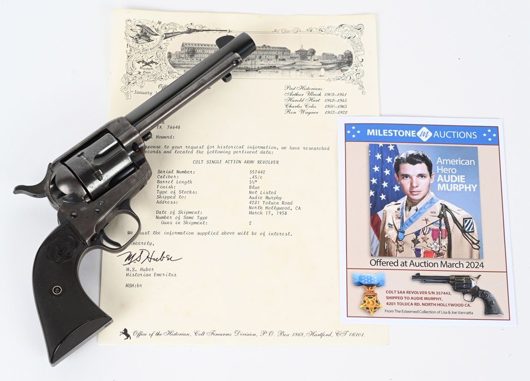 Actor and war hero Audie Murphy’s personal Colt hit the mark at ...